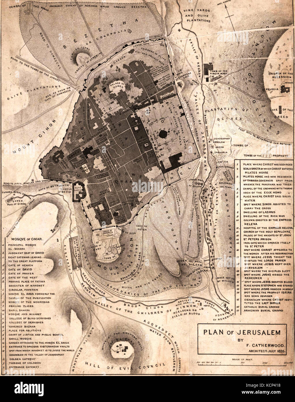 Map plan ancient jerusalem hi-res stock photography and images - Alamy
