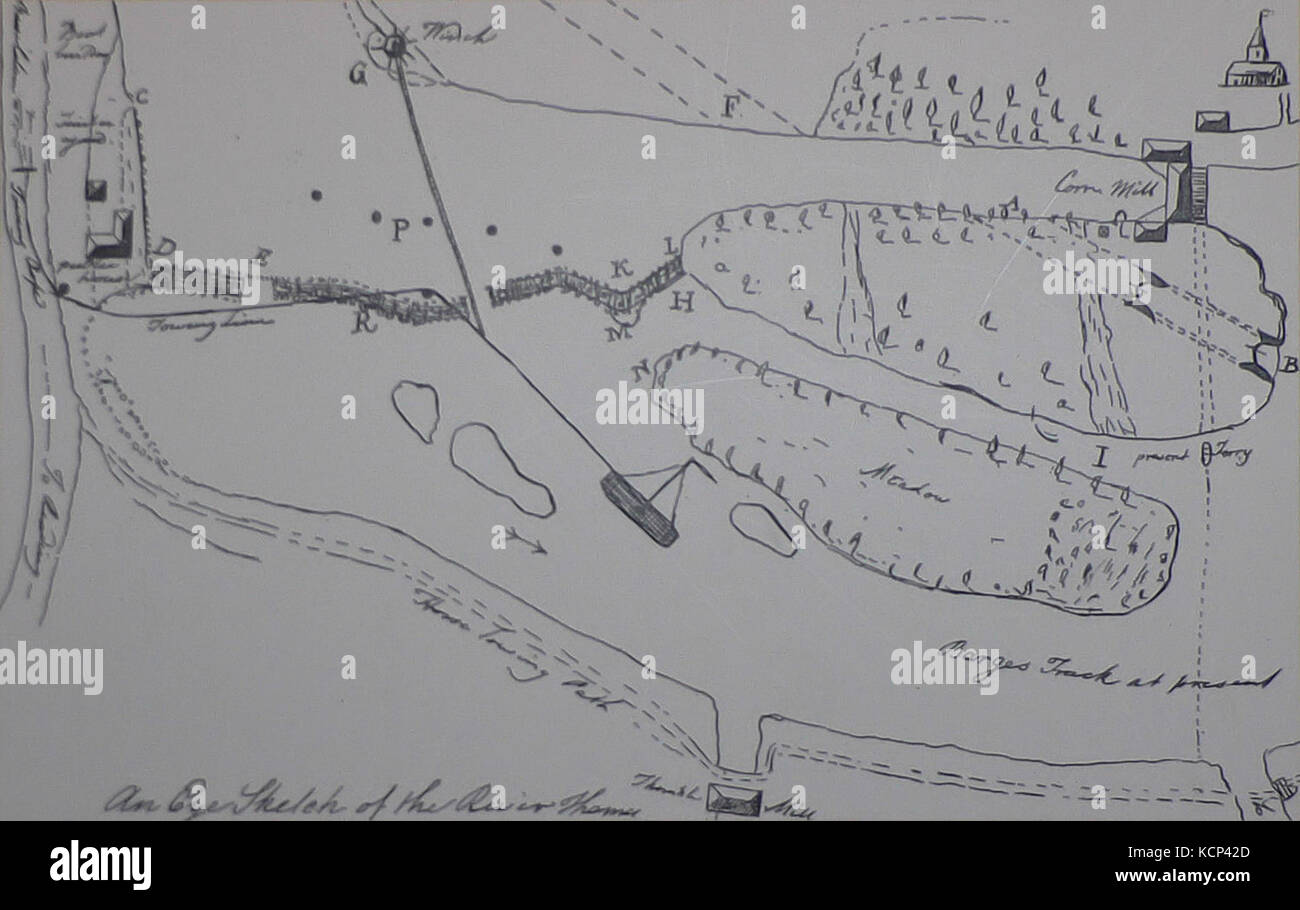 Flash Lock Thames 1786 Stock Photo - Alamy