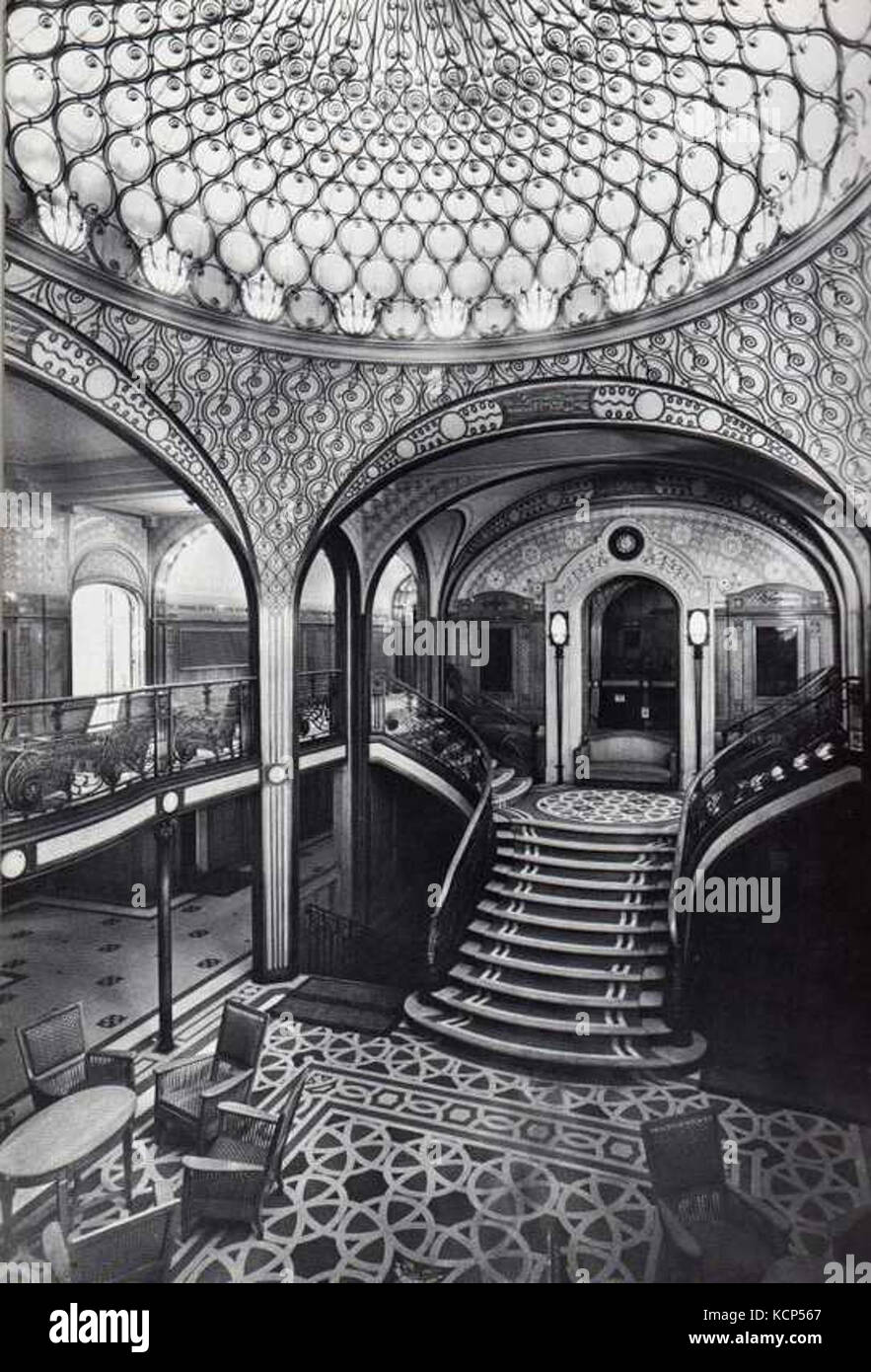 Grand Staircase of the SS Paris (1921 Stock Photo - Alamy