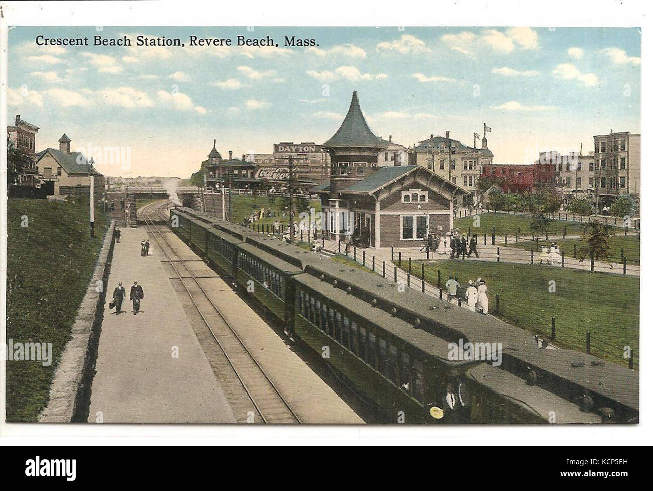 Crescent Beach station postcard by Louis Fox Stock Photo - Alamy