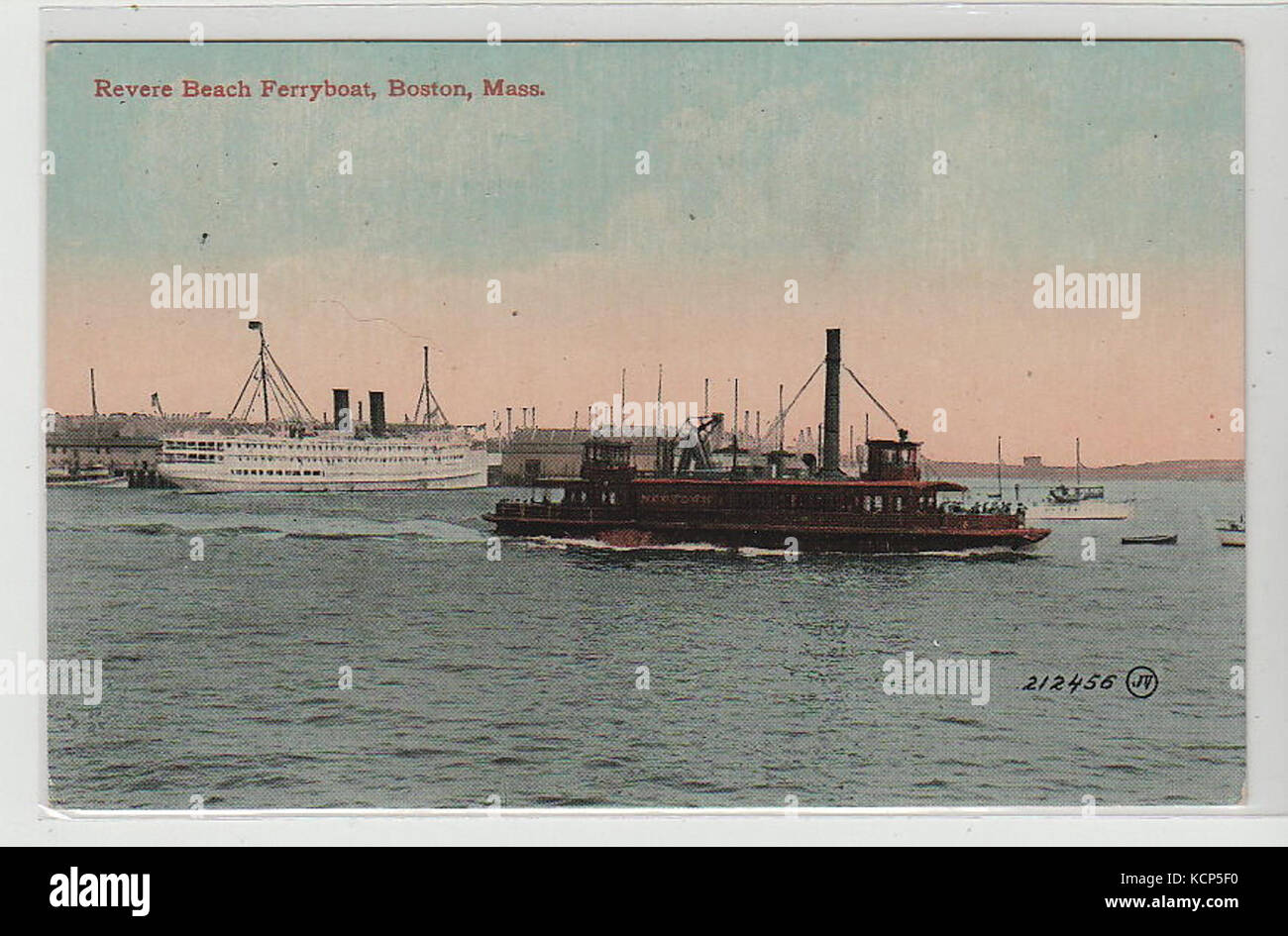 BRB&L ferry Newtown postcard, circa 1913 Stock Photo - Alamy