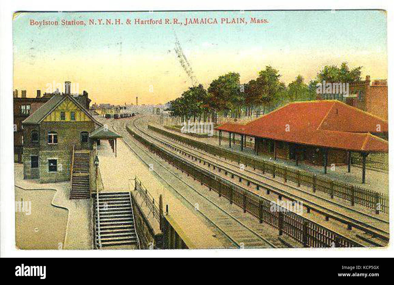 Boylston station postcard Stock Photo - Alamy
