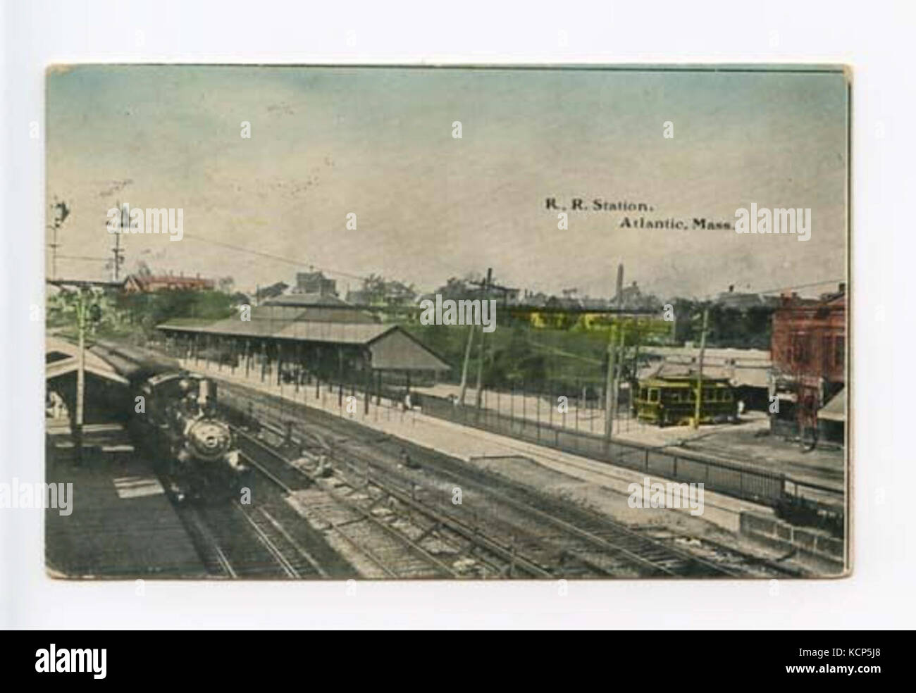 Atlantic station 1914 postcard Stock Photo - Alamy