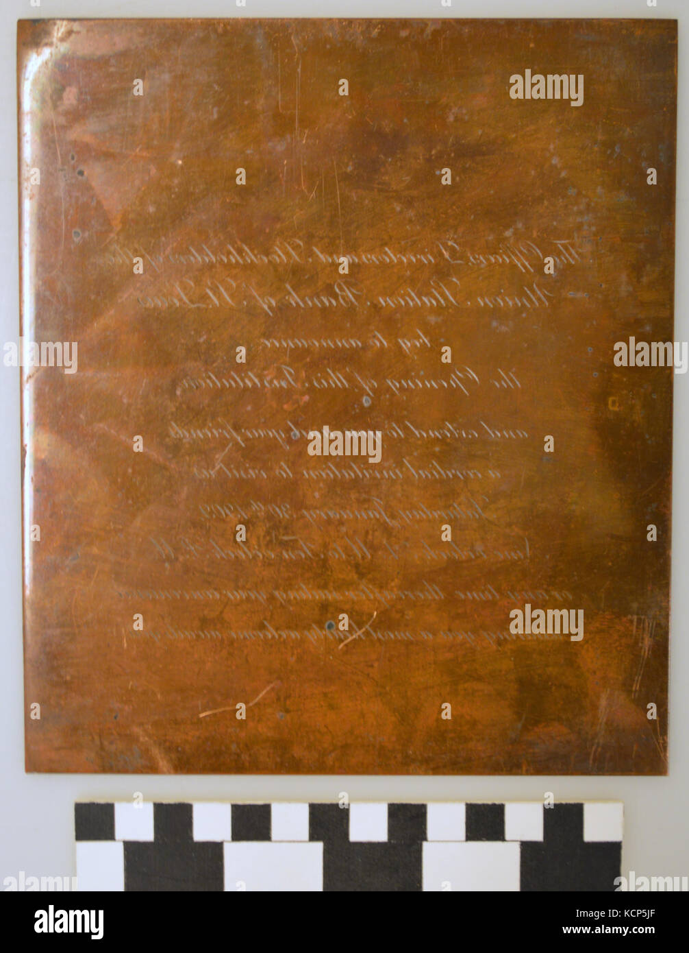 Engraved Metal Printing Plate for Union Station Bank Advertisement ...