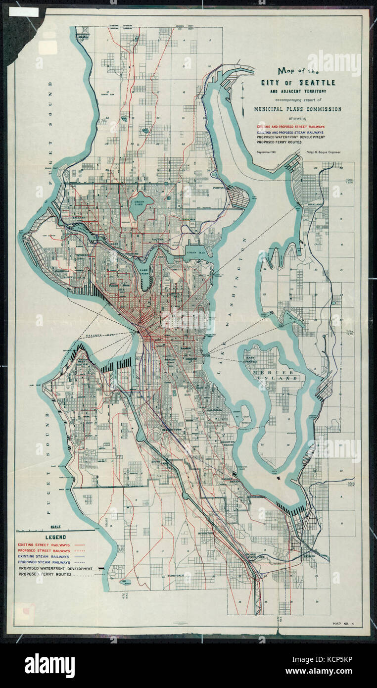 Bogue Plan Map 4 Street and Steam Railroads Stock Photo - Alamy