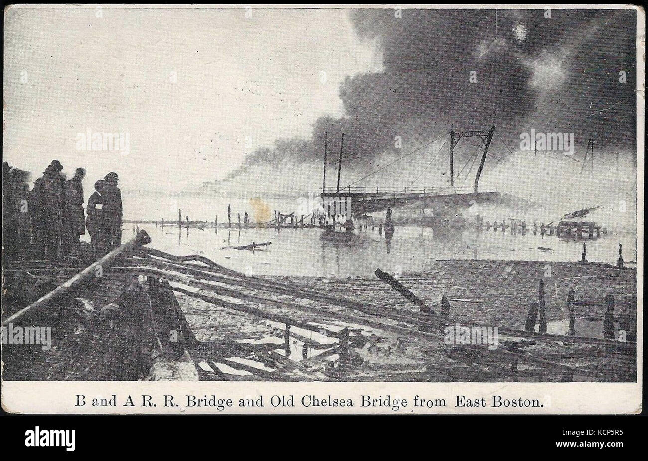 Grand Junction Railroad and Chelsea Street bridges after Chelsea Fire ...
