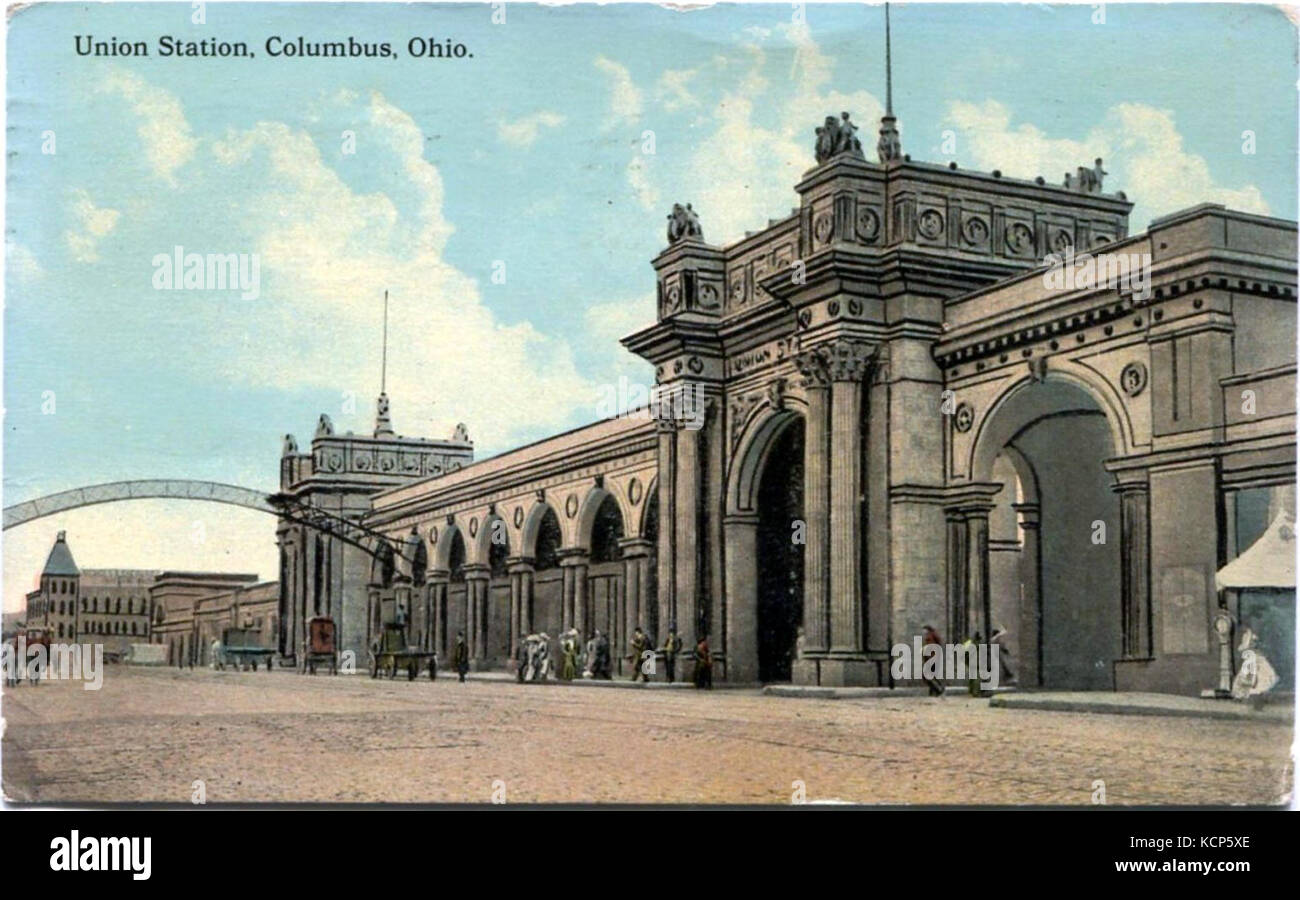 Columbus Union Station 1912 postcard Stock Photo - Alamy