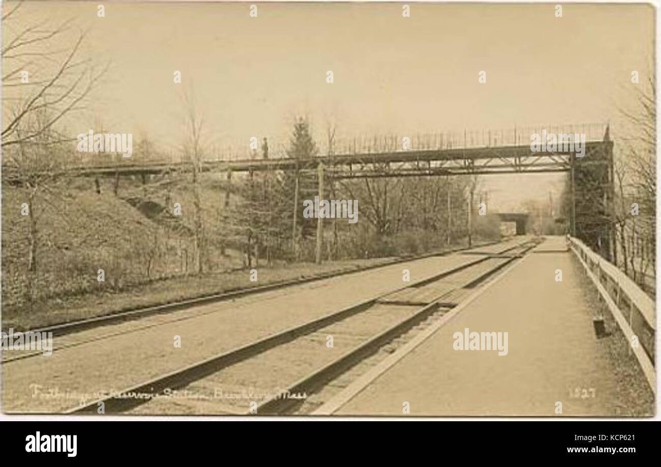 Highland Branch footbridge postcard Stock Photo - Alamy