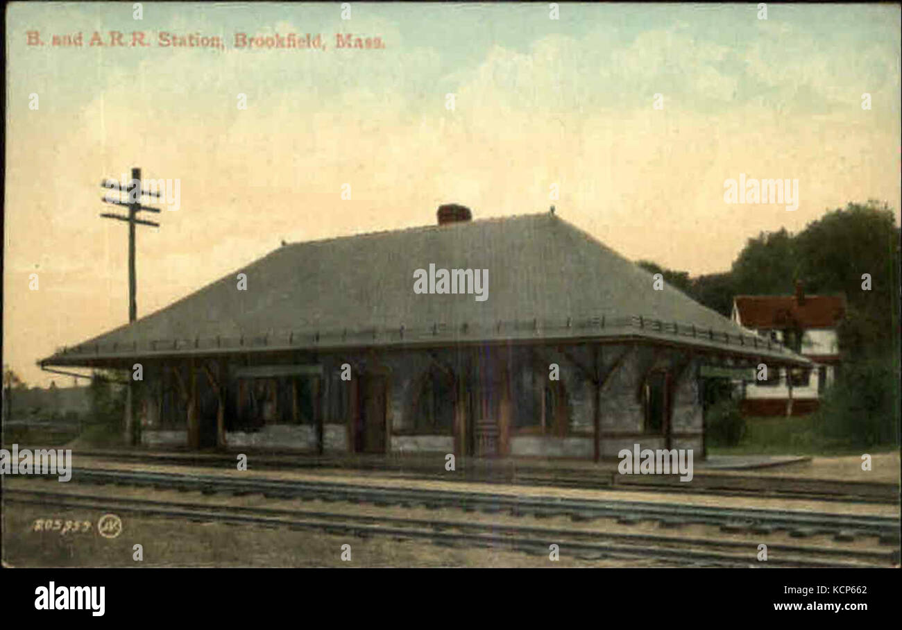 Brookfield station postcard Stock Photo - Alamy
