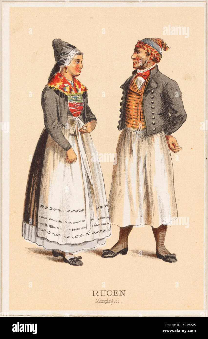 German Peasant Costumes Rugen Monchgut (Boston Public Library Stock ...