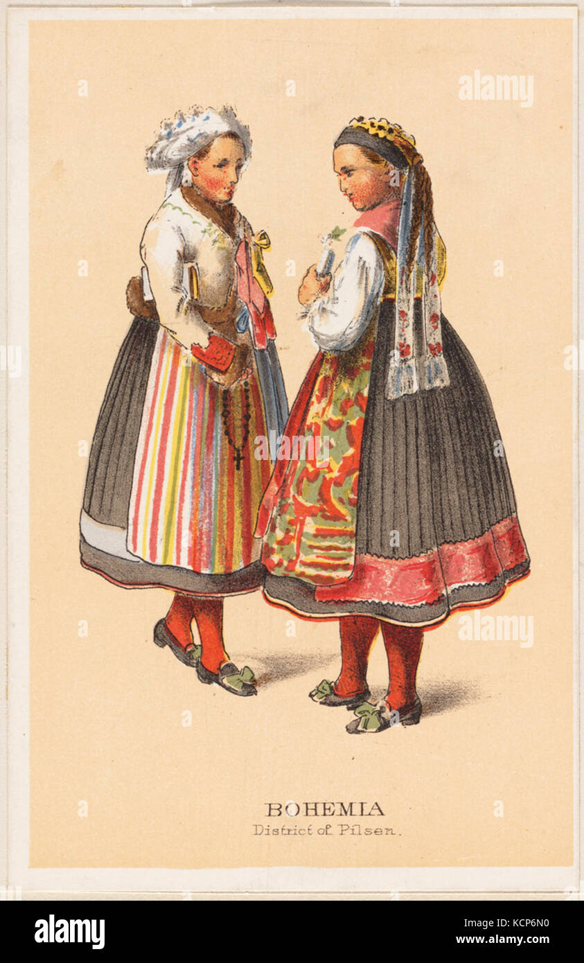 German Peasant Costumes Bohemia District of Pilsen by Boston Public ...