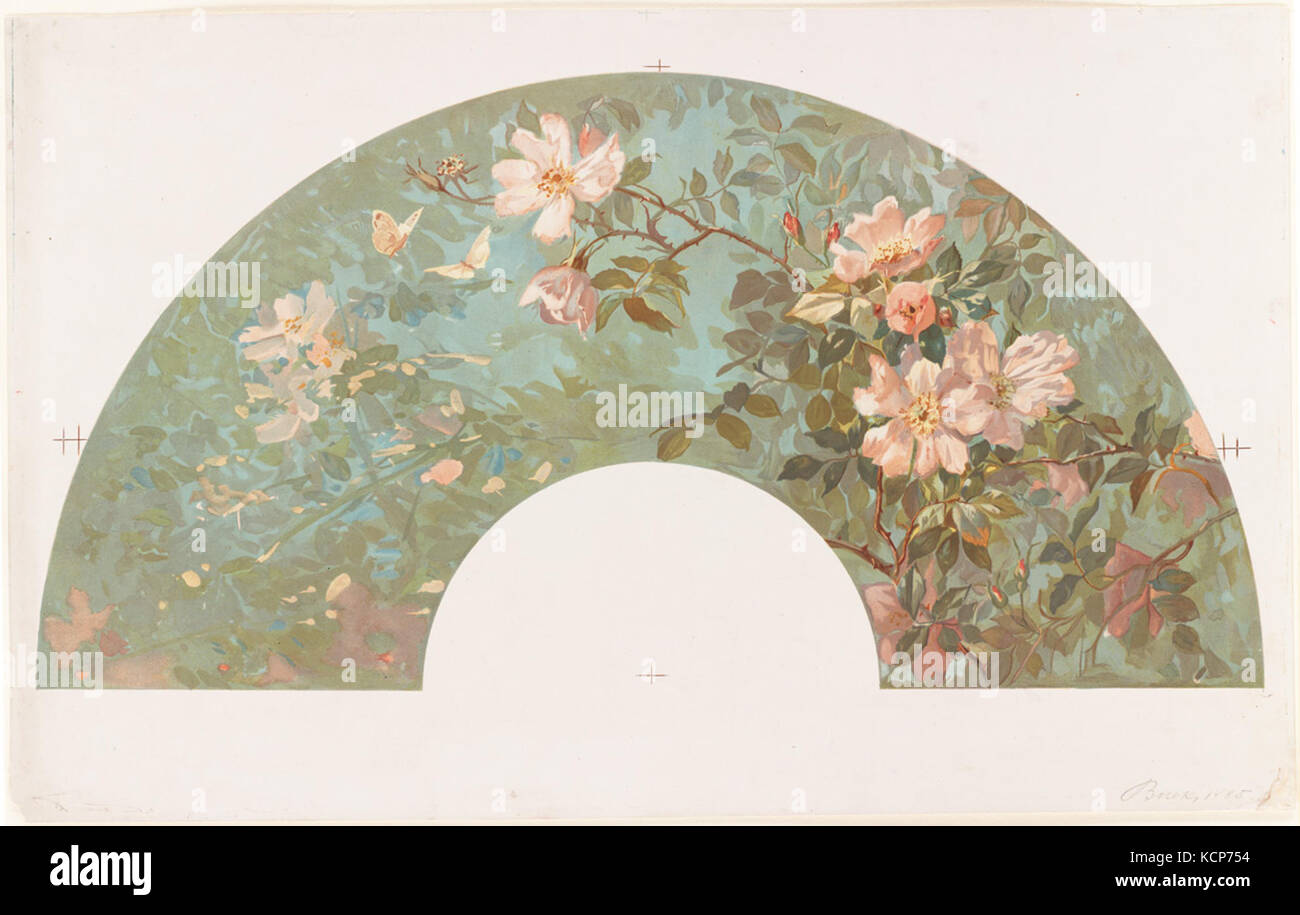 Fan with flowers hi-res stock photography and images - Alamy