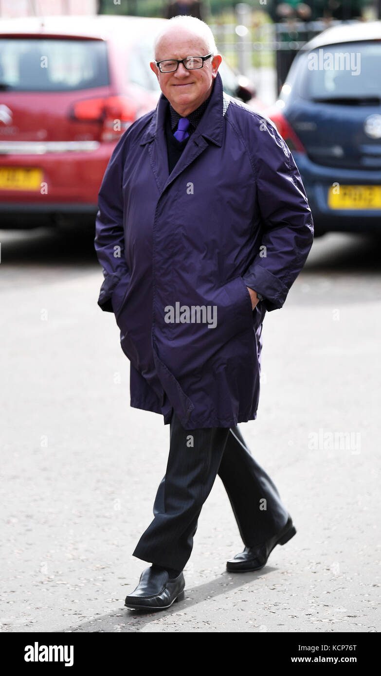 Ken Morley, arriving at Salford Cathedral for the funeral service of ...