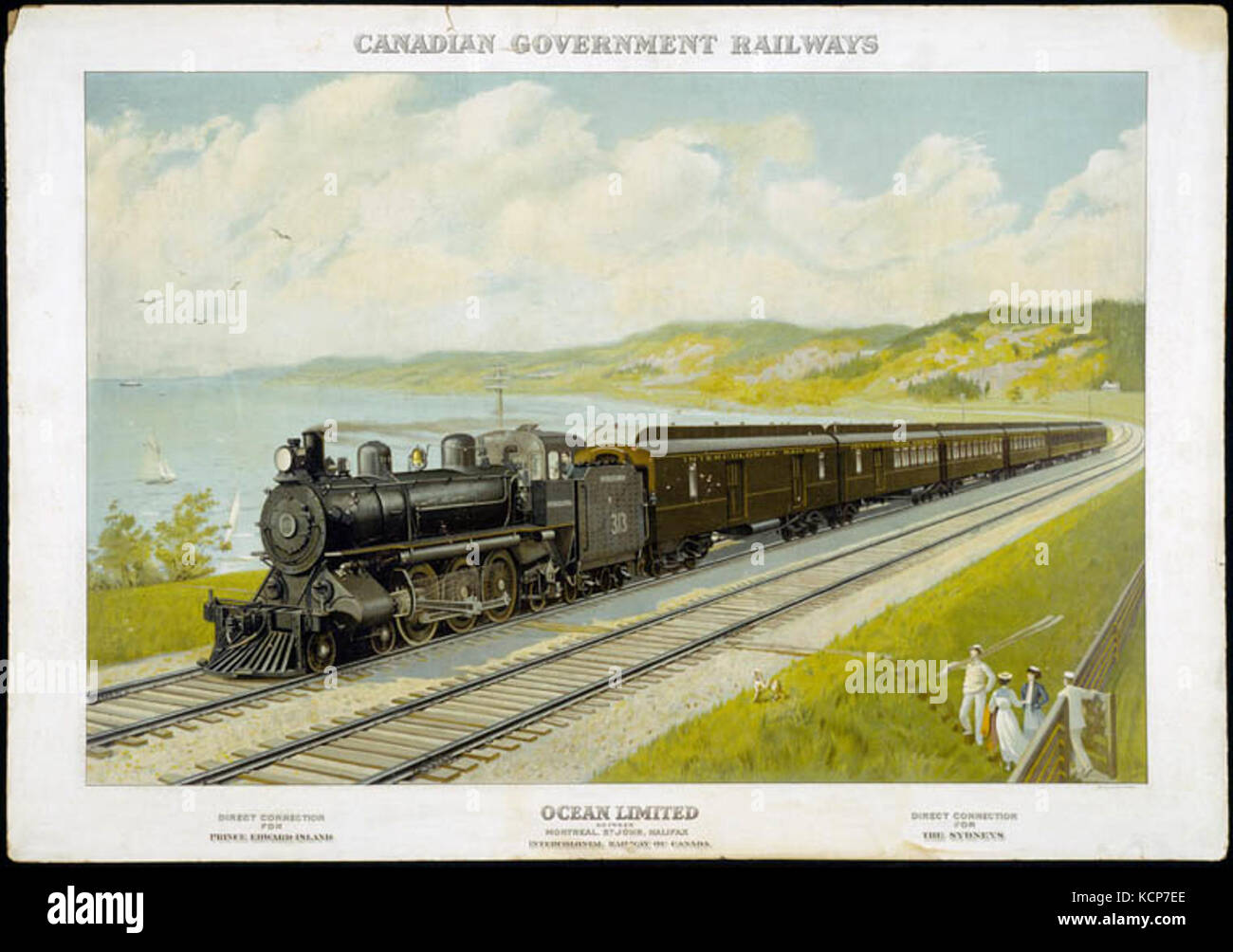 CGR Ocean train 19th Century c137809k Stock Photo - Alamy