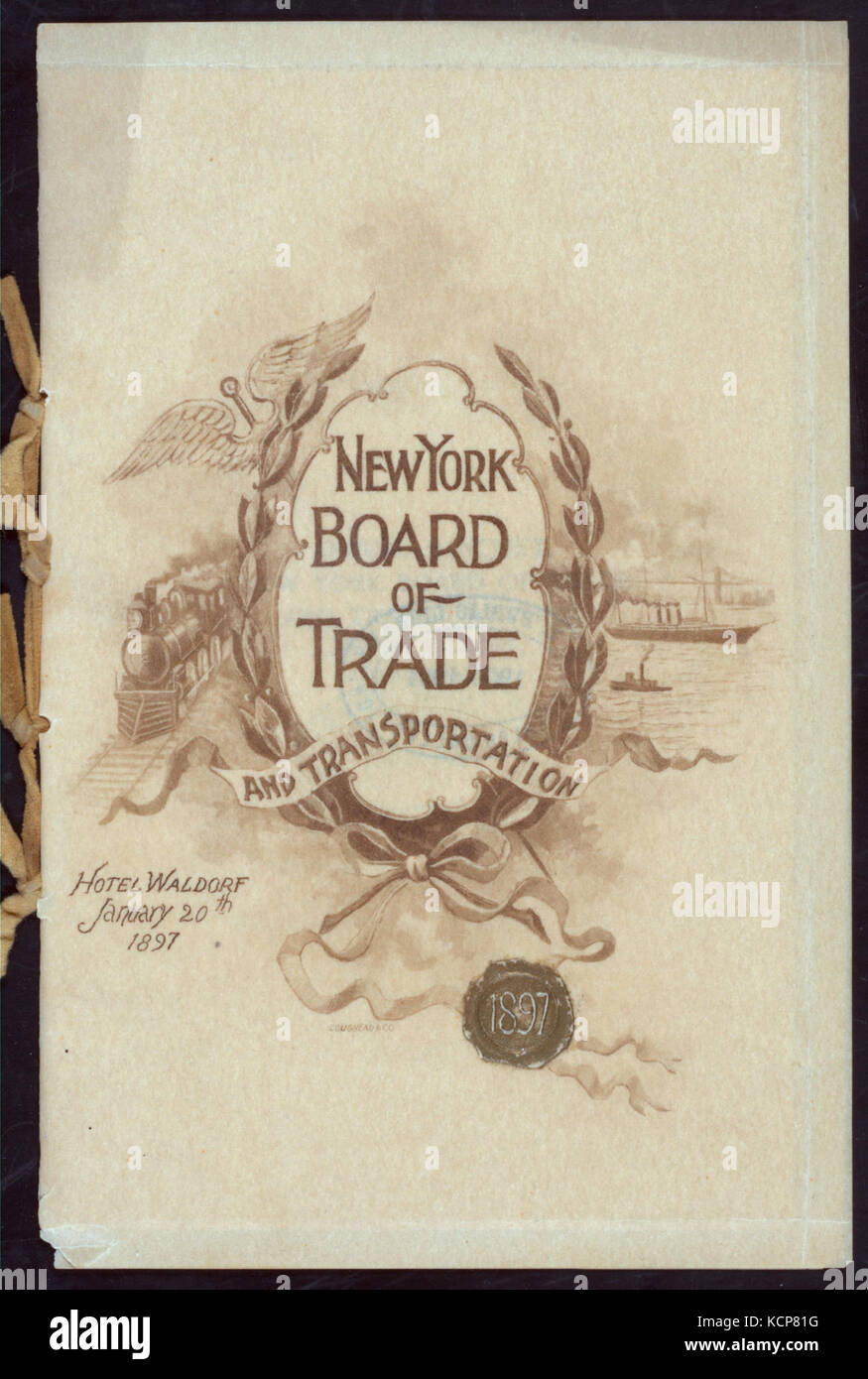 ANNUAL BANQUET (held by) NEW YORK BOARD OF TRADE AND TRANSPORTATION (at ...