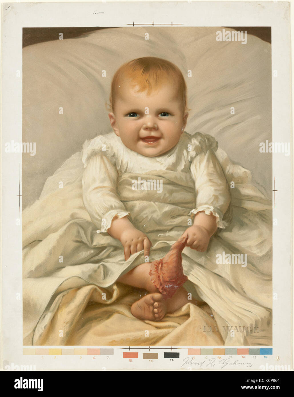Baby Seated by Boston Public Library Stock Photo - Alamy