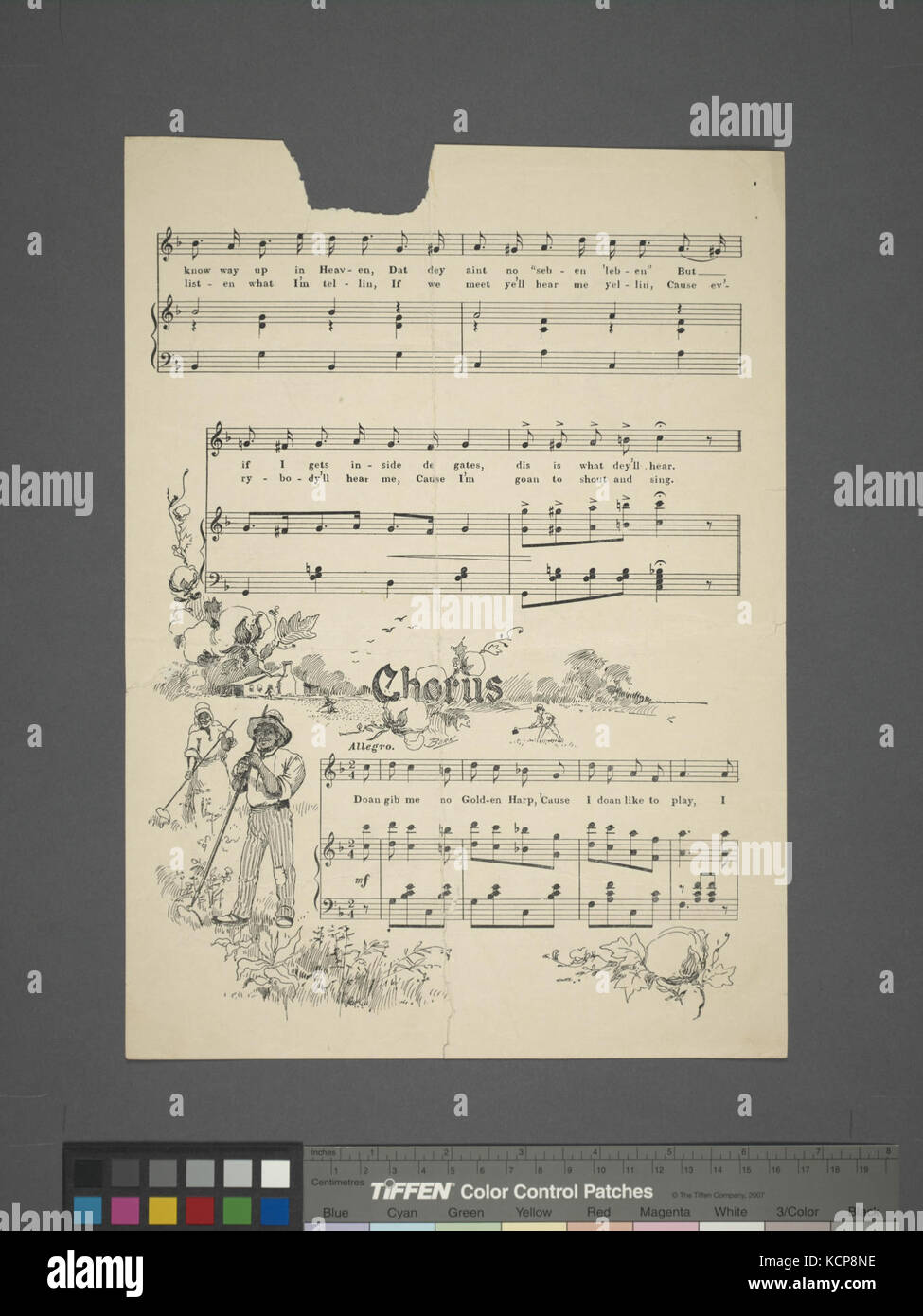 Doan give me no golden harp (NYPL Hades 610026 1800928 Stock Photo - Alamy