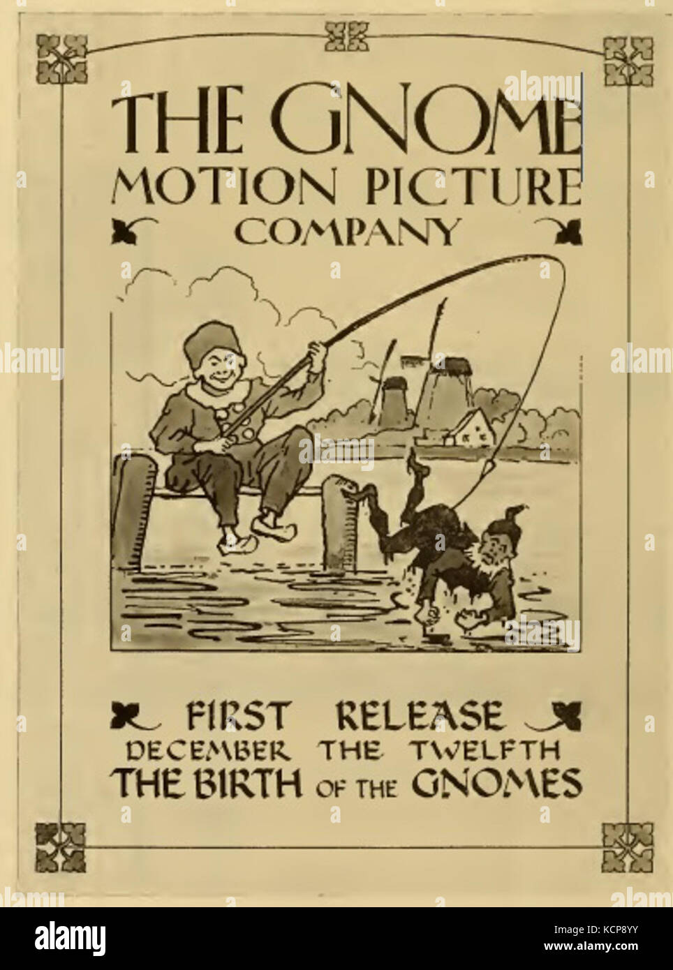 Gnome Motion Picture Company ad Stock Photo - Alamy