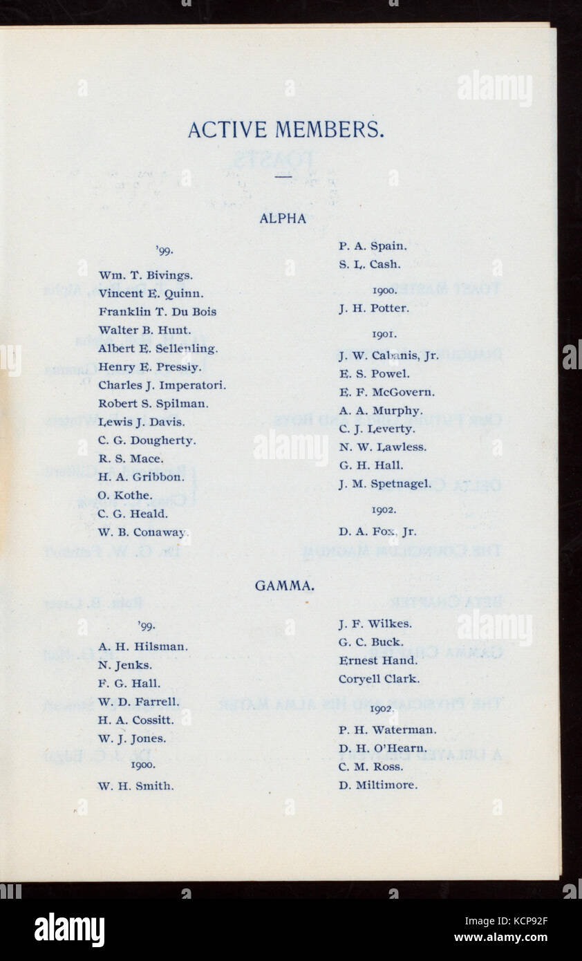 ANNUAL DINNER (held by) PHI ALPHA SIGMA FRATERNITY ALPHA AND GAMMA ...