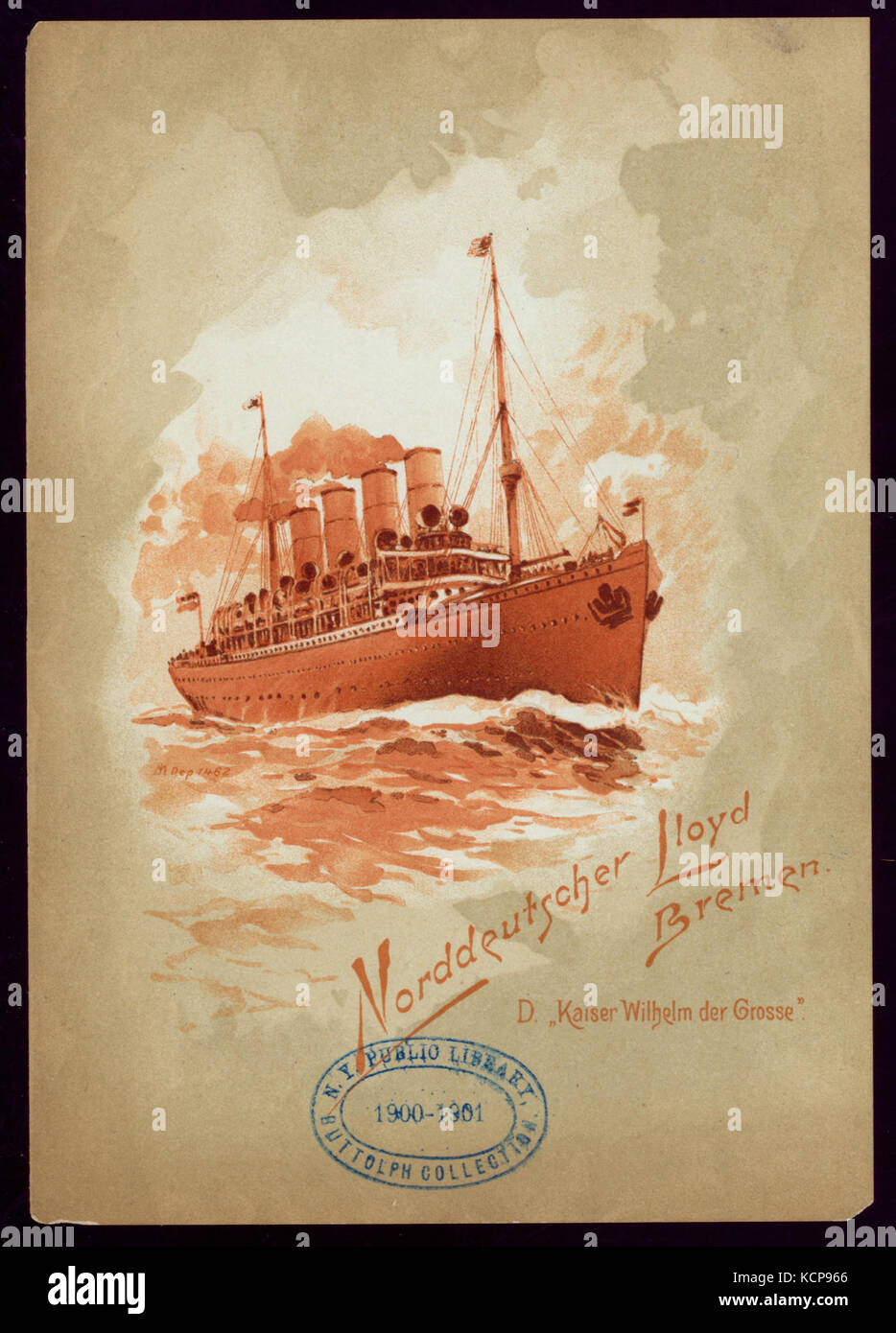 DINNER (held by) NORDDEUTSCHER LLOYD BREMEN (at) STEAMSHIP KAISER ...