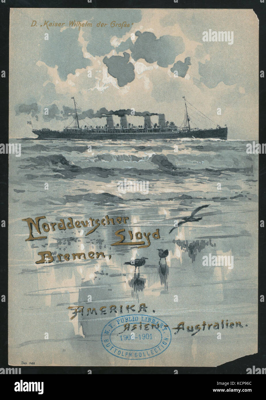 DINNER (held by) NORDDEUTSCHER LLOYD BREMEN (at) STEAMSHIP KAISER ...