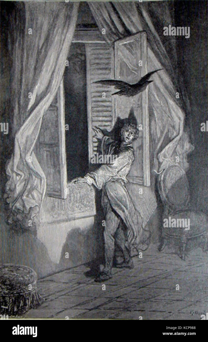 Dore illustration the raven hi-res stock photography and images - Alamy