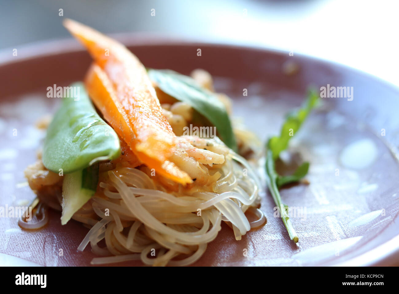 open summer roll on a plate Stock Photo - Alamy
