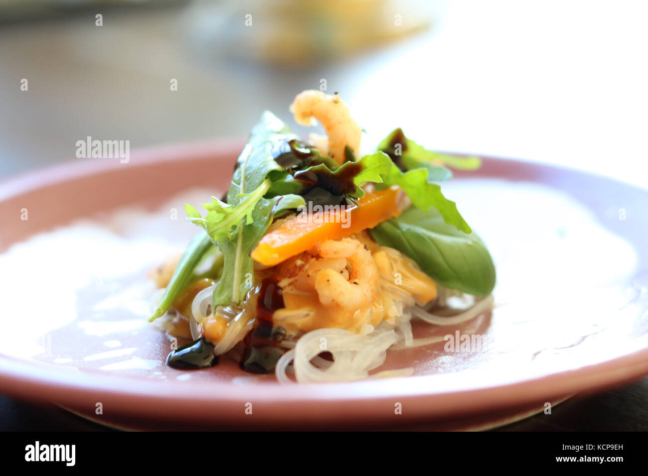 open summer roll on a plate Stock Photo - Alamy