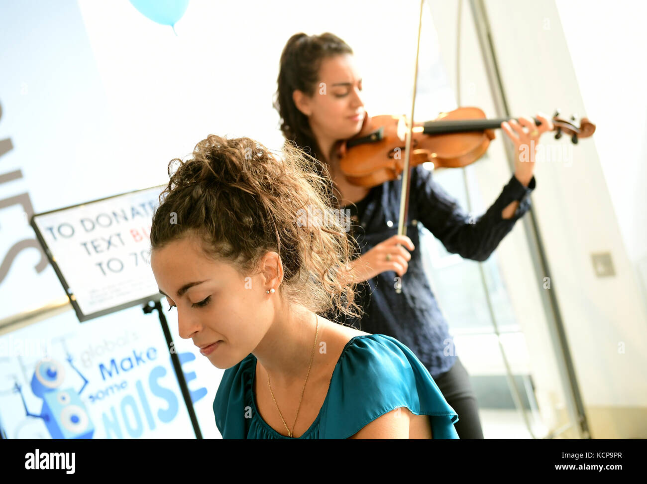 Sarah and Laura Ayoub of the Ayoub Sisters during Global's Make Some ...