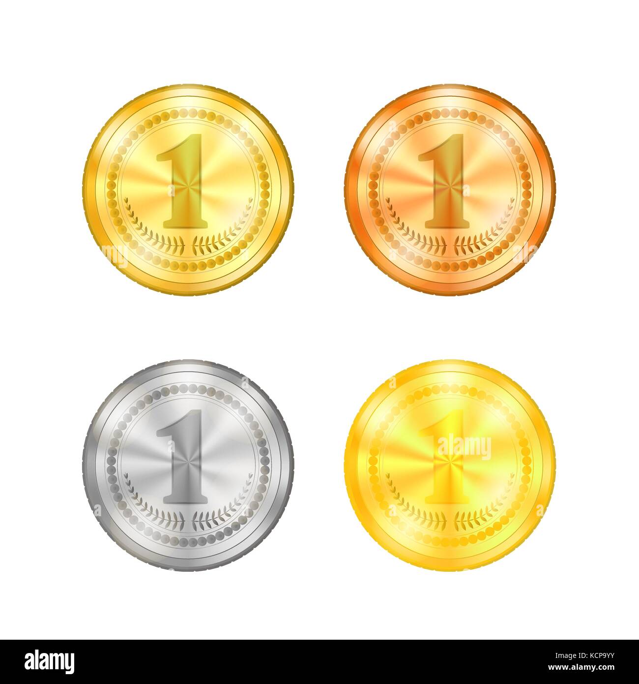Set of Colored Sport Medals Stock Vector Image & Art - Alamy
