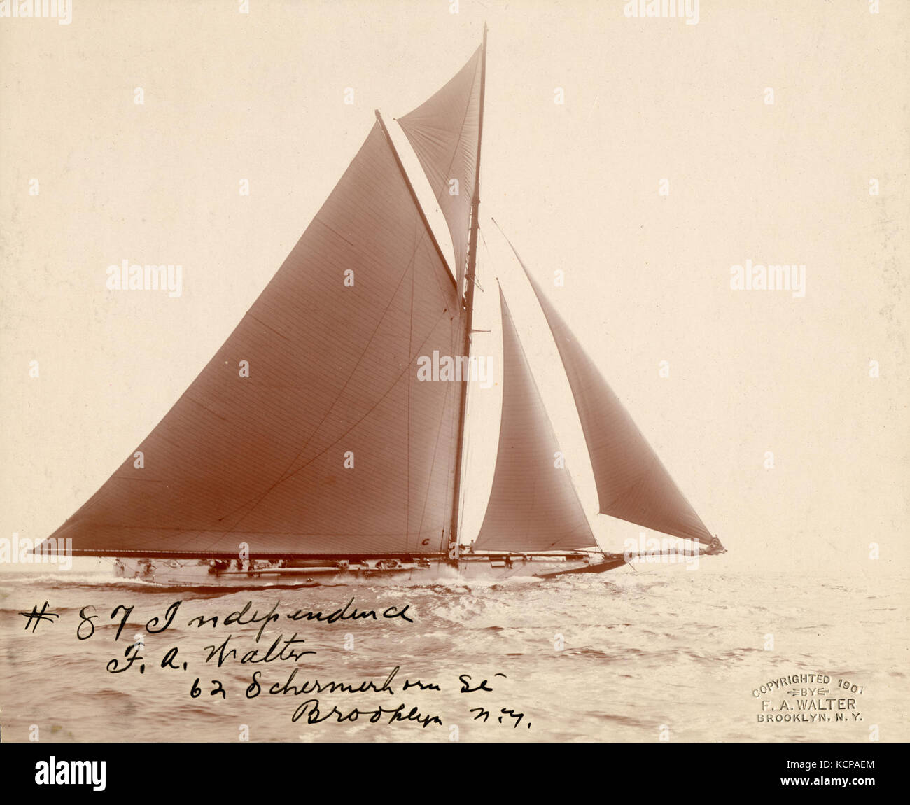 America's Cup, the Independence, 1901 Stock Photo - Alamy