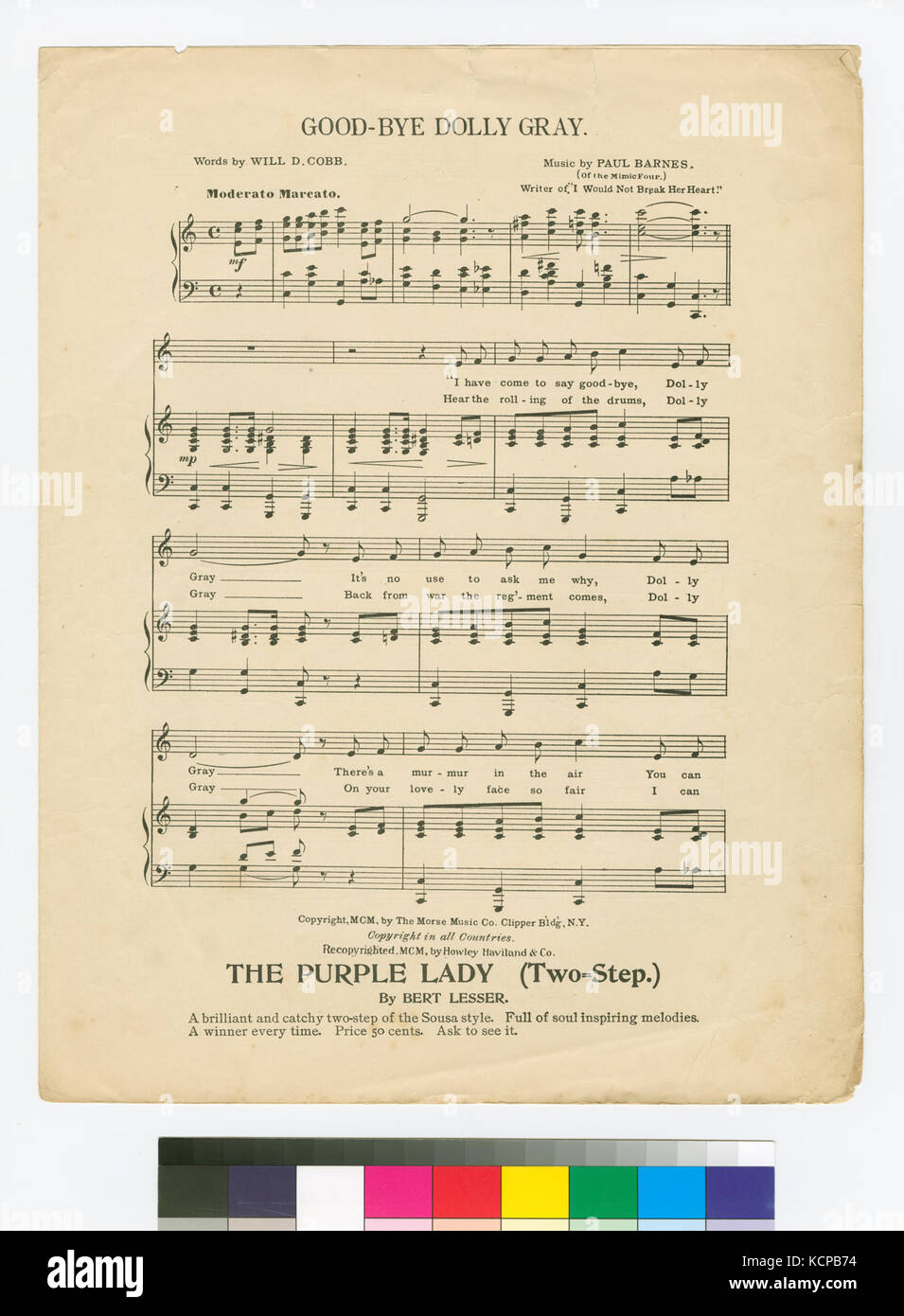 Good bye Dolly Gray (NYPL Hades 609316 1823312 Stock Photo - Alamy