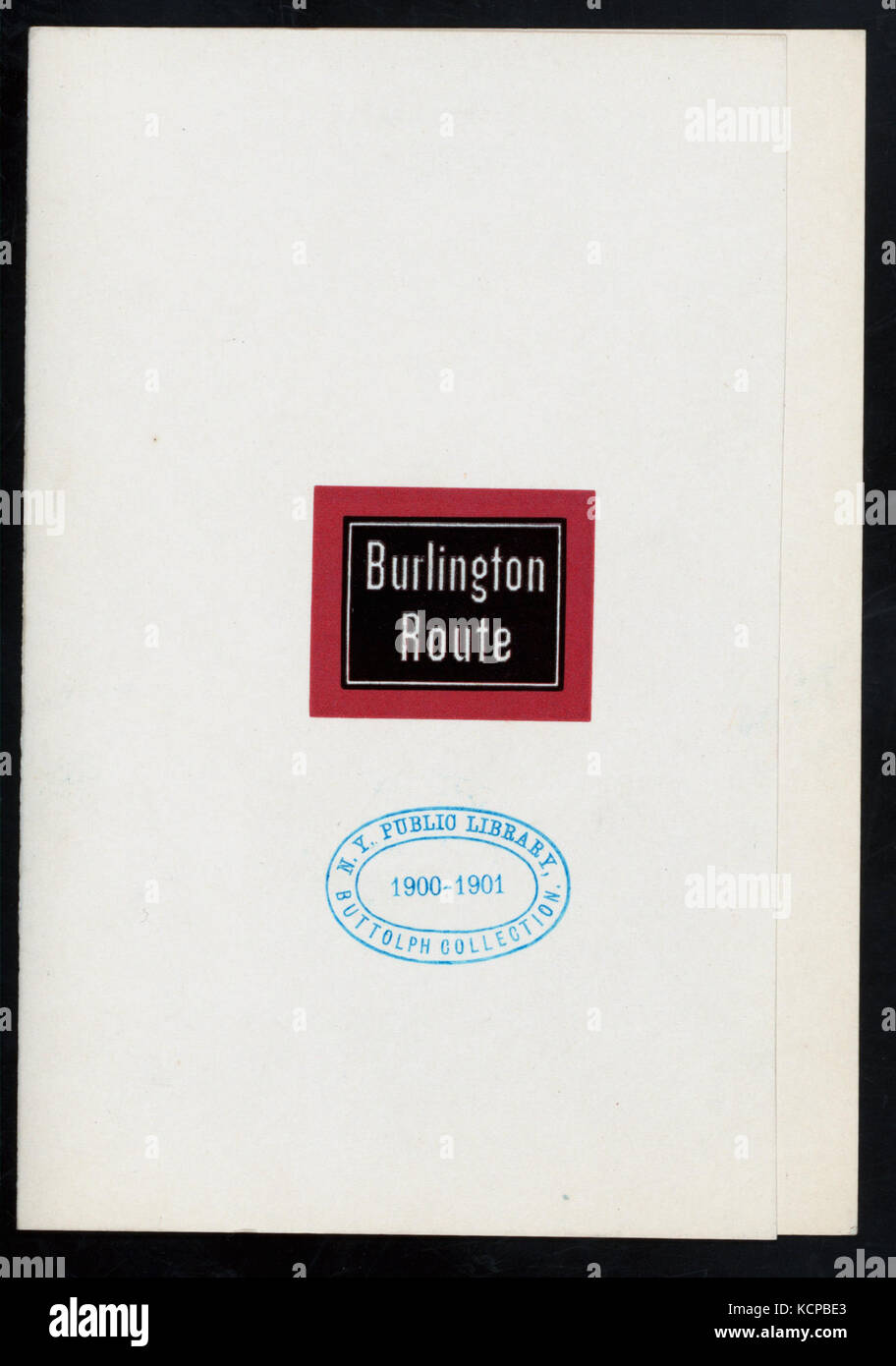 BREAKFAST (held by) BURLINGTON ROUTE A.E.WHITE COMMISSARY (at) EN ROUTE ...