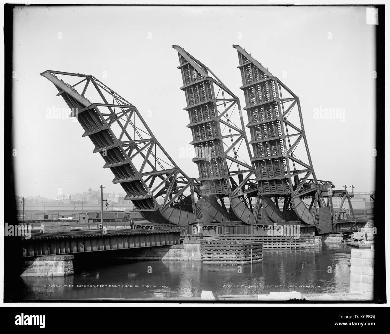 Fort Point Channel bridges, circa 1904 Stock Photo - Alamy