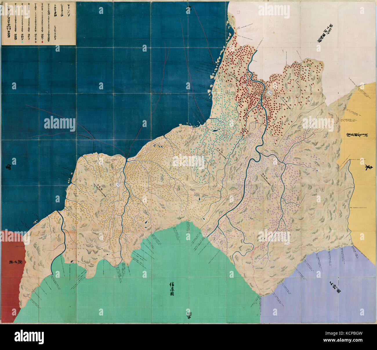 Echigo Takada Nagaoka Map in Tenpo era Stock Photo - Alamy