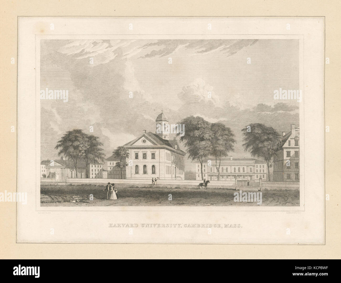 This image depicts the iconic Harvard University campus in Cambridge ...