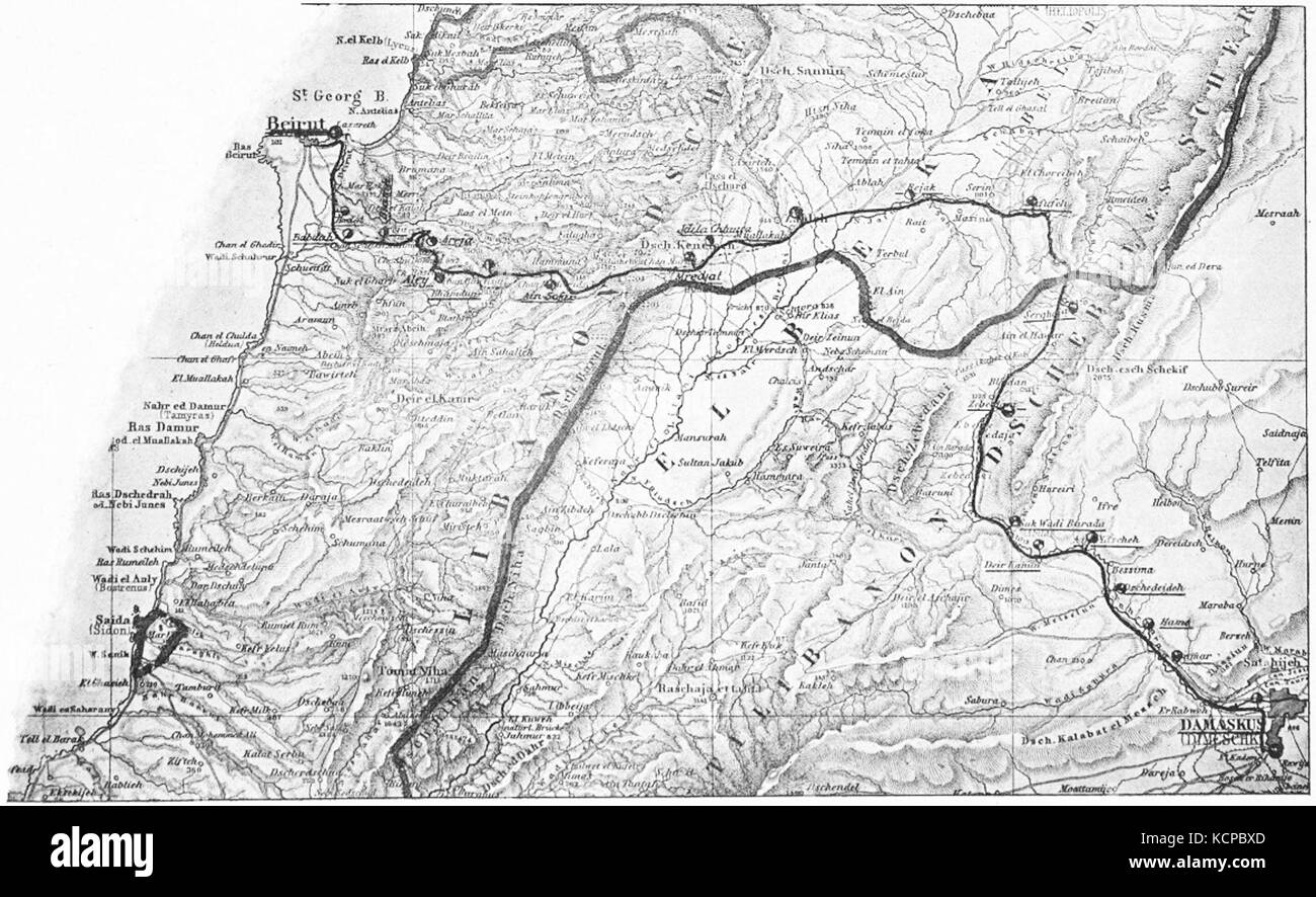 Vintage beirut map Black and White Stock Photos & Images - Alamy