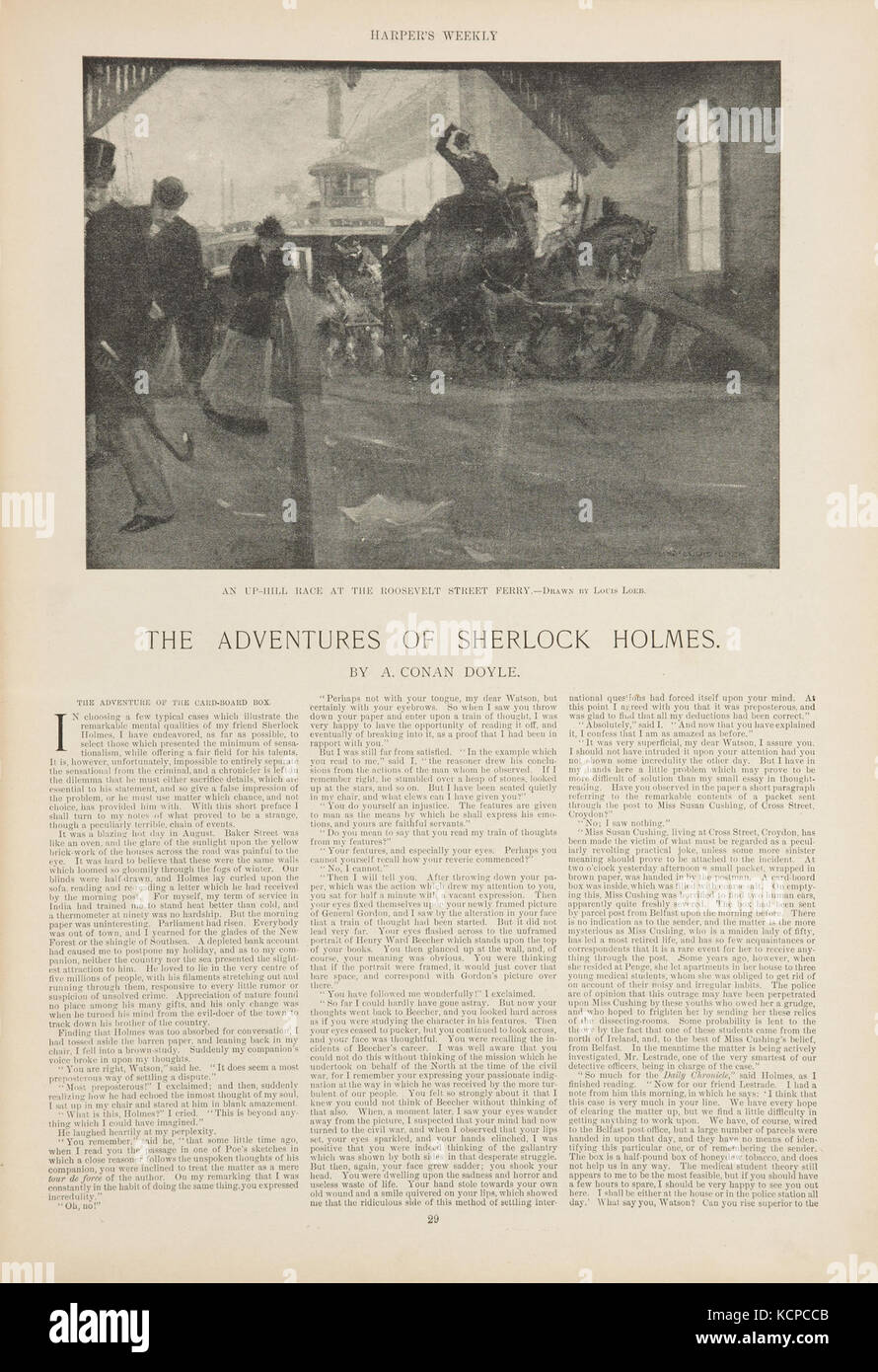 Adventure Cardboard Box Harper's Weekly 1893 Stock Photo - Alamy