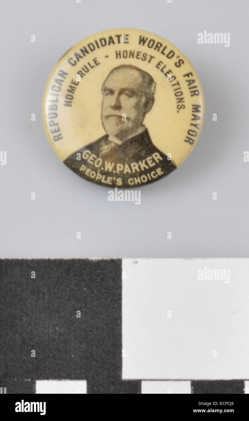 George W. Parker Campaign Button for Mayor of the 1904 World's Fair ...
