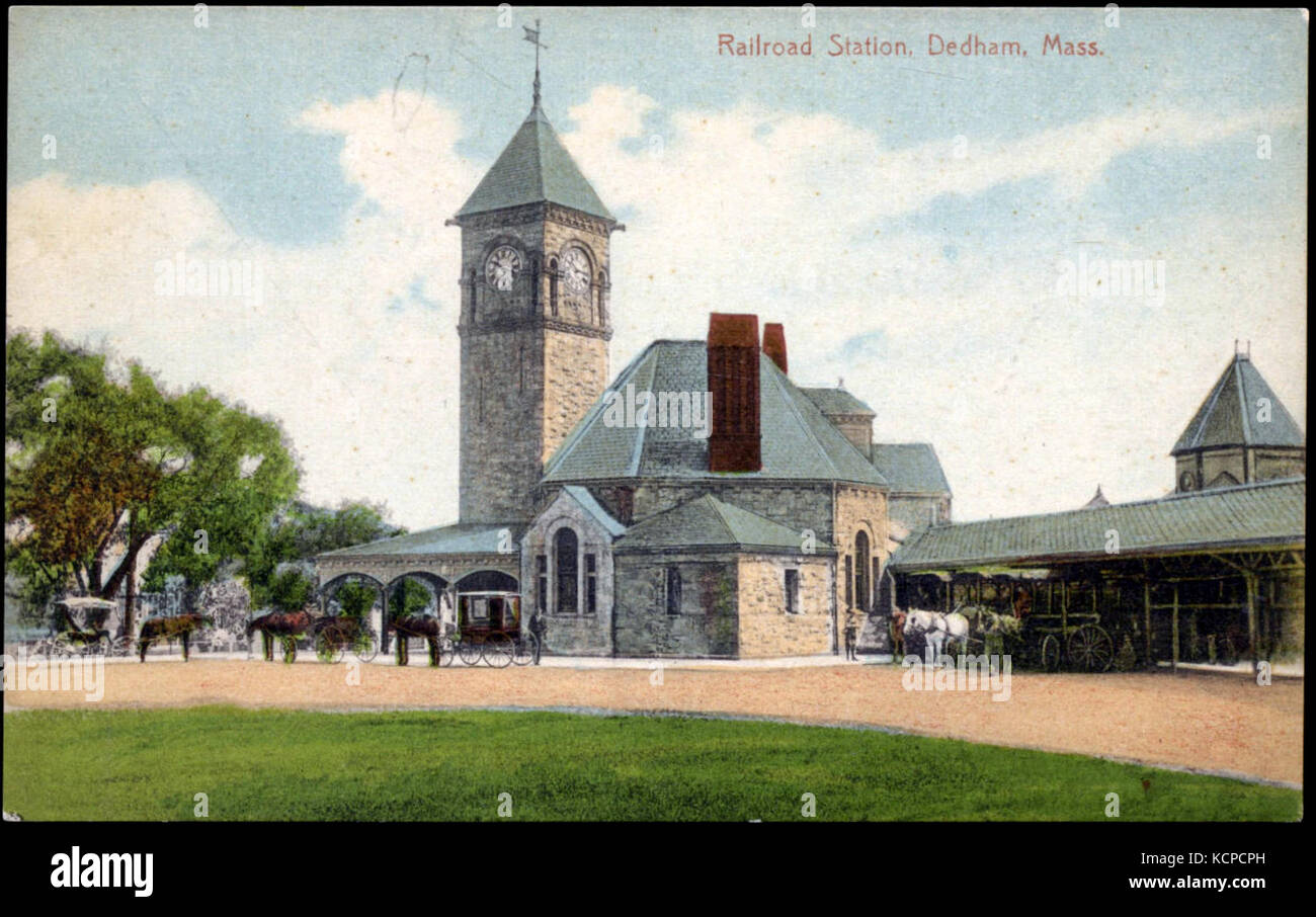 Dedham station postcard (2 Stock Photo - Alamy