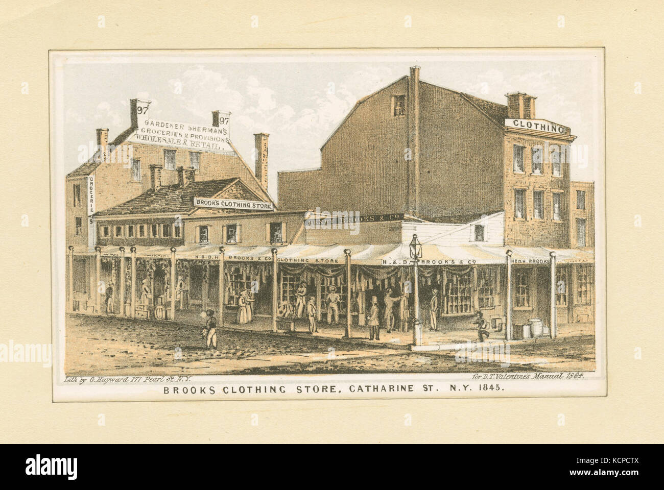 Brooks Clothing Store, Catharine St. N.Y. 1845 (NYPL b13476048 423249 ...