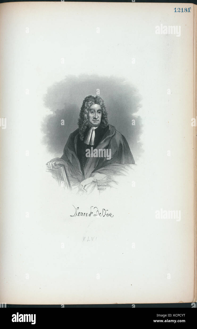 This entry refers to an image or document of Daniel Defoe, the famous ...