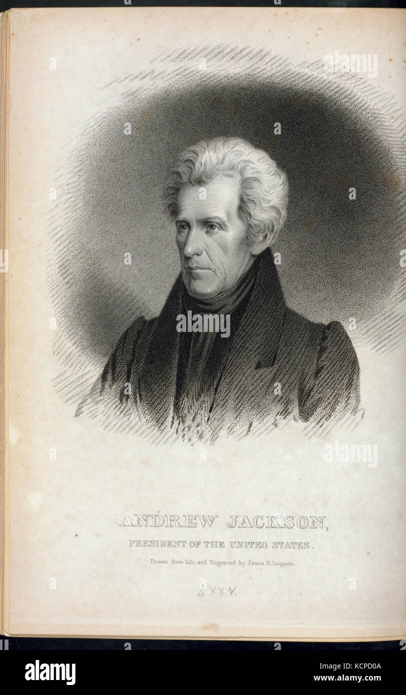 This portrait of Andrew Jackson, the 7th President of the United States ...
