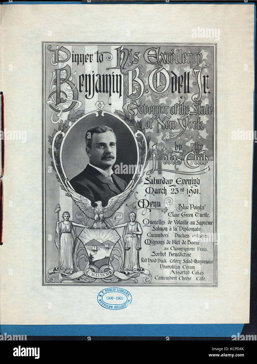 DINNER TO GOV. BENJAMIN B.ODELL,JR. (held by) LOTOS CLUB (at) NY (CLUB ...