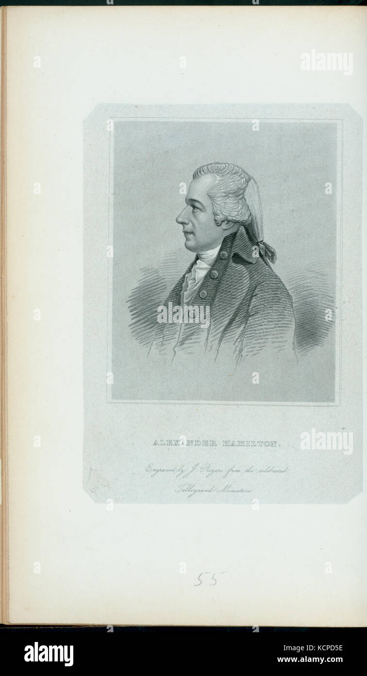 This image features a portrait of Alexander Hamilton, one of the ...