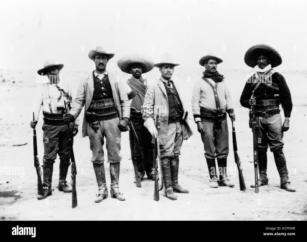 General Emilio Campa and his bodyguards, Mexican War, 1912 Stock Photo ...