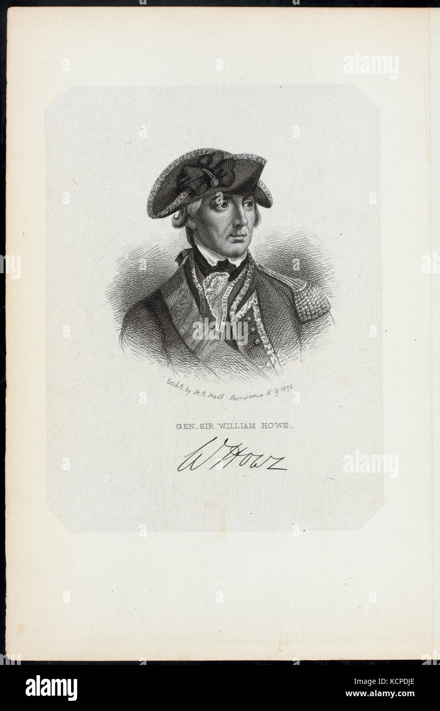 Gen. Sir William Howe (NYPL Hades 256424 EM14689 Stock Photo - Alamy