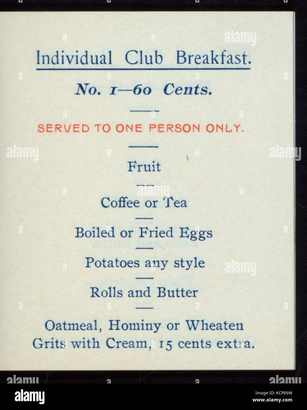 BREAKFAST (held by) NORTHERN STEAMSHIP CO. (at) GREAT NORTHERN RY. LINE ...