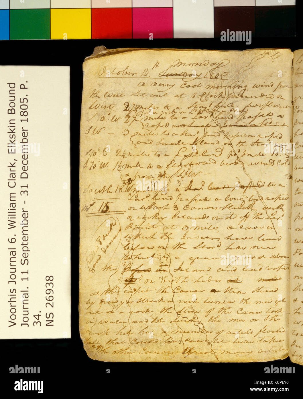 Clark Family Collection Volume 6. Elkskin Journal, page 34, October 14 ...
