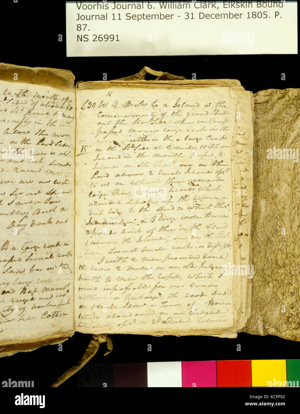 Clark Family Collection Volume 6. Elkskin Journal, page 87, October 30 ...